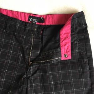 Vurt | Shorts | X3hpvurt Mens Fuchsia Plaid Skater Shorts | Poshmark